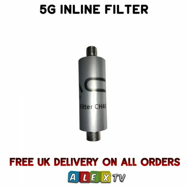 LTE 700MHZ 5G Inline TV Aerial Freeview Signal Filter CH48 Stop 5G ...