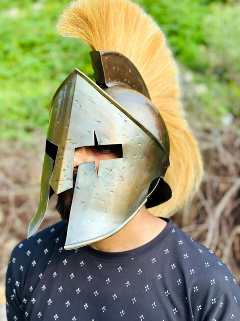 SPARTAN BATTLE DAMAGE helmet-Great king Leonidas spartan 300 movie ...