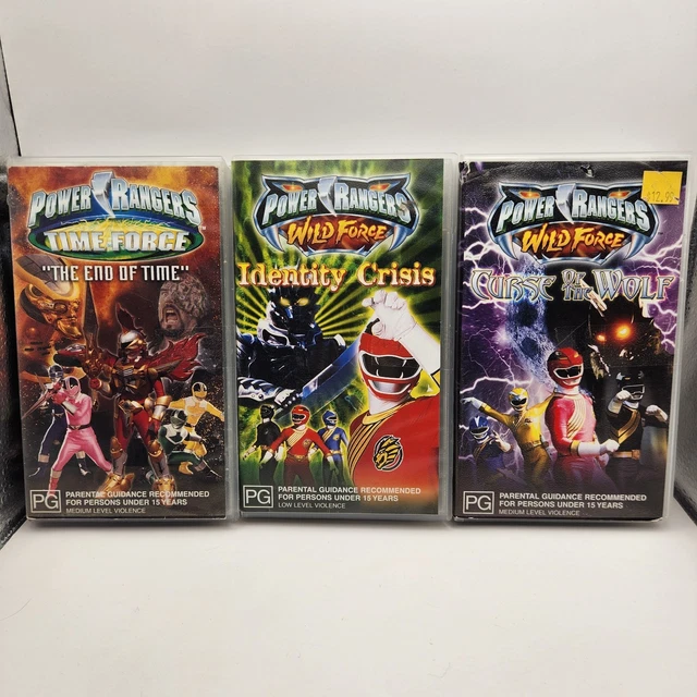 POWER RANGERS VIDEOS Original Vintage VHS X 3 Wild Force & Time Force ...