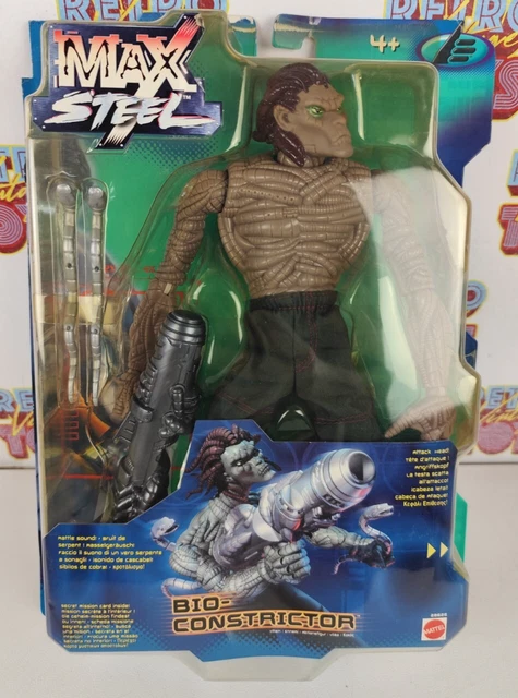 MAX STEEL MATTEL Bio Constrictor Action Figure Serpent Laser Reptilian ...