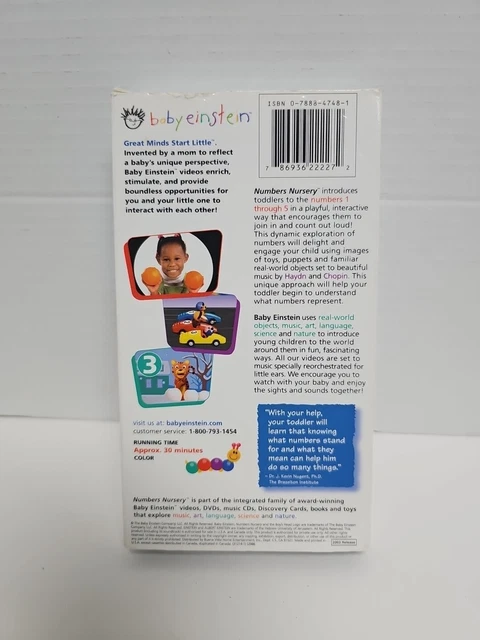 BABY EINSTEIN: NUMBERS Nursery VHS 2003 Tested Rare Walt Disney ...