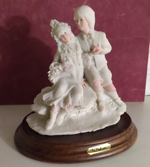 FIGURINE STATUE EN Oxolyte Couple romantique Capodimonte A. BELCARI ...