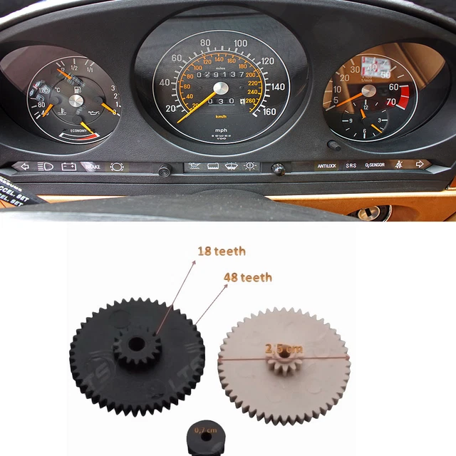 MERCEDES W107 W124 W126 W423 W123 Odometer Speedometer VDO Euro KM/H ...