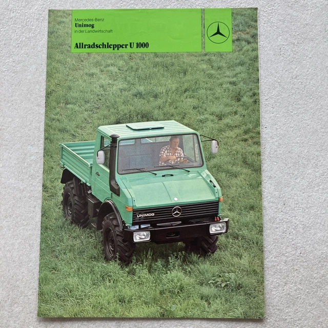 ORIGINAL PROSPEKT UNIMOG Allradschlepper U 1000 Mercedes Benz 4 Seiten ...