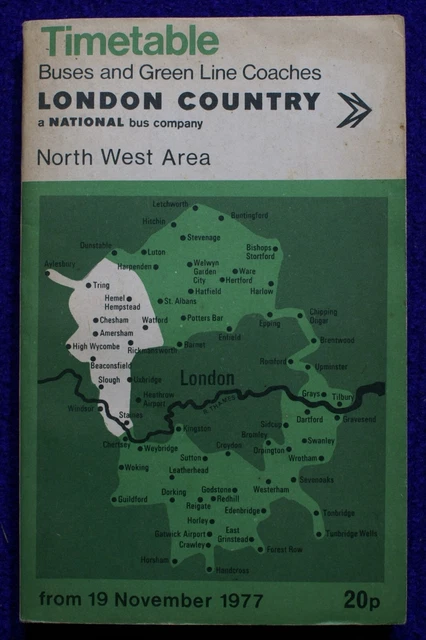 LONDON COUNTRY BUS Green Line Coach Transport Timetable North West 19 ...