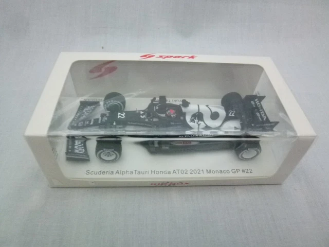 KID BOX BY Spark 1:43 F1 Alpha Tauri Honda AT02 #22 Y.Tsunoda Monaco GP ...