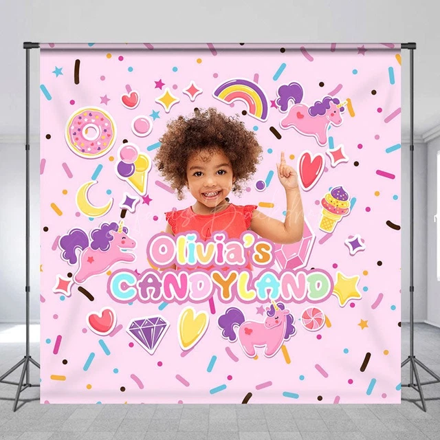 COLORFUL CANDYLAND CUSTOM Birthday Party Backdrop $35.97 - PicClick AU