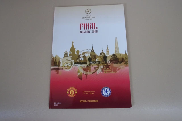 2008 UEFA CHAMPIONS League Cup Final Programme - Manchester United v ...