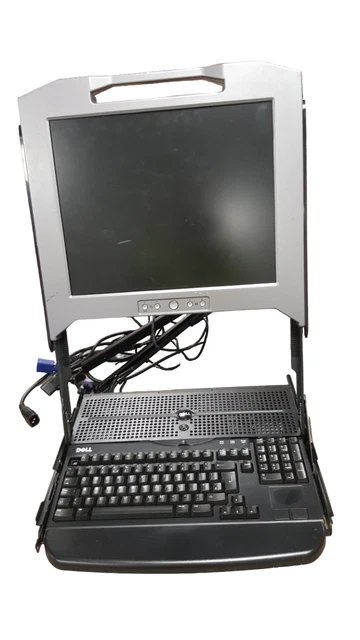DELL POWEREDGE RACK Console HP535 KIT 17INCH-Missing Button-w/ psu £99. ...