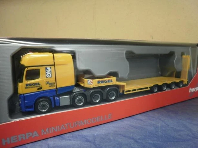 HERPA LKW MB Actros 11 Giga SLT Tieflade-SZ Regel 306027 EUR 46,50 ...
