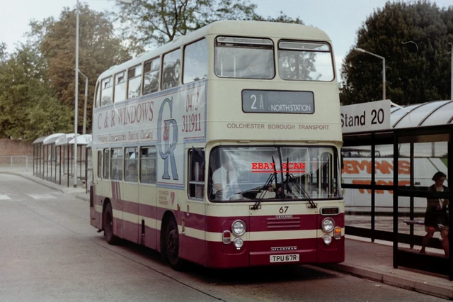 BUS NEGATIVE COLCHESTER Borough Transport 67 Leyland Atlantean ECW ...