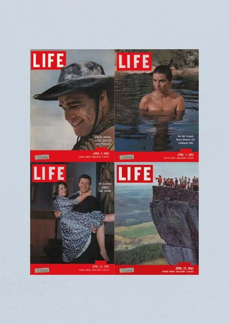 LIFE MAGAZINE LOT of 4 Full Month April 1960 4, 11, 18, 25 Civil Rights ...