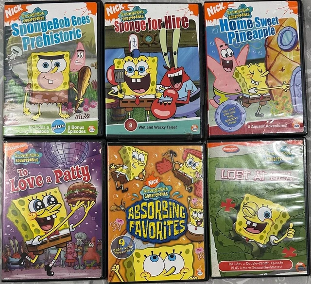 NICKELODEON SPONGEBOB SQUAREPANTS DVD Lot of 6, Sponge Bob Square Pants ...