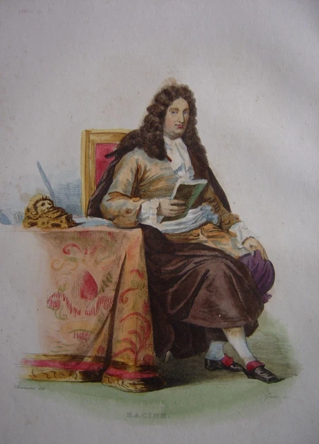GRAVURE DU XIXÈME siècle Portrait de Jean RACINE EUR 19,90 - PicClick FR