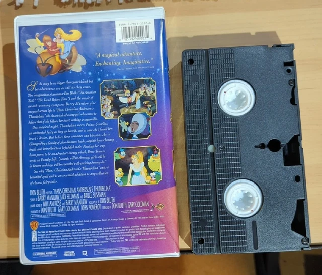 VINTAGE 1994 WB Video Tape Thumbelina (VHS, 1994) Clamshell Case Warner ...