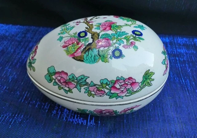 VINTAGE LORD NELSON Pottery Egg Shaped Indian Tree Pattern , Trinket ...