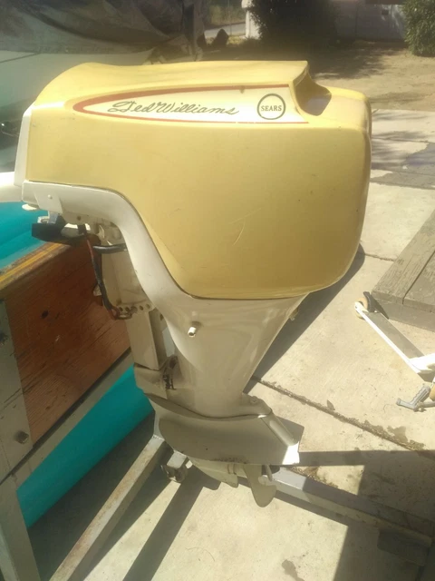 VINTAGE 1970 SEARS Ted Williams 7.5 HP Outboard Motor, Model 574.59521 ...