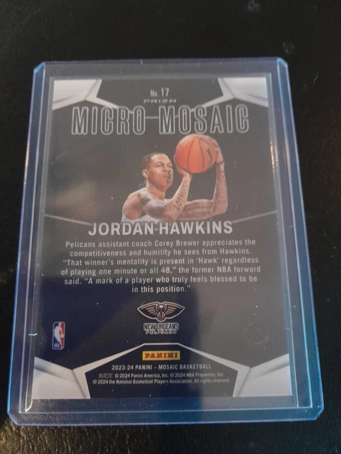 JORDAN HAWKINS 2023/24 Panini Prizm Micro Mosaic Rookie Card $350.00 ...