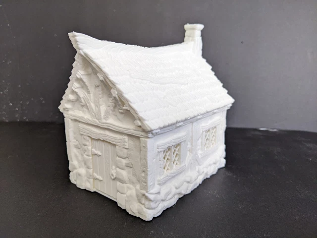 3D PRINTED WARGAMING Terrain small hut house cottage medieval DnD £17. ...