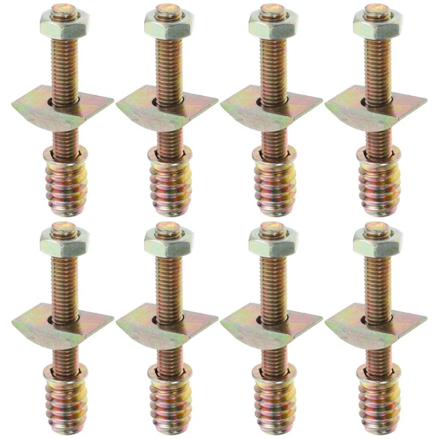 40 SETS Bed Frame Spare Parts Bed Frame Threaded Pin Nut Kit for Bed ...