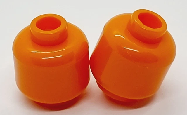 LEGO FIGUR MINIFIGUR 2 Stück Kopf Köpfe orange NEUWARE EUR 2,99 ...