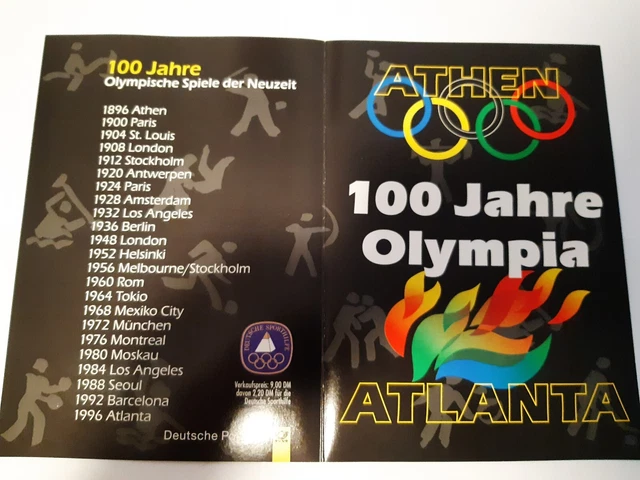 SONDERBLATT 100 JAHRE Olympia, Deutsche Post AG EUR 1,00 - PicClick DE