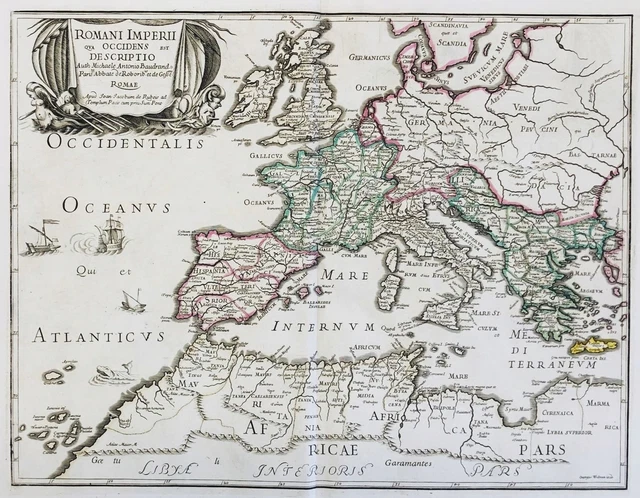 ROMAN EMPIRE RÖMISCHES Reich Europa Europe map Karte carte Rossi 1684 £ ...