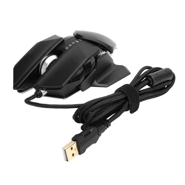 MECHANICAL MOUSE ERGONOMIC Gaming Adjustable Tail Wired Computer ...