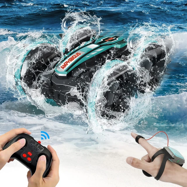 AMPHIBIOUS REMOTE CONTROL Car 4WD Off Road Toy Car 360° Waterproof RC ...