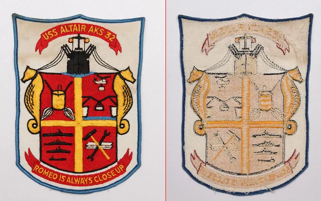 POCKET PATCH MARINE Americaine, cargo porte hélicoptère USS ALTAIR post ...