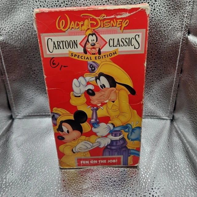 WALT DISNEY CARTOON Classics VHS Fun On The Job! Special Edition RARE ...