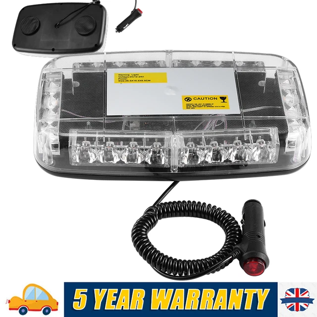 24 LED MAGNETIC Car Roof Recovery Flashing Beacon Warning Strobe Light ...