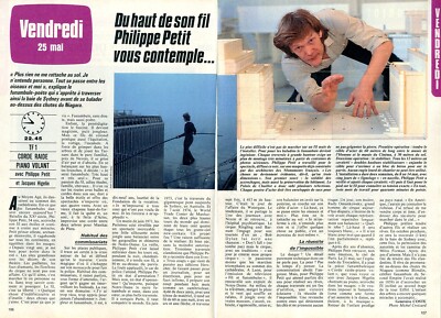 COUPURE DE PRESSE Clipping 1984 Philippe Petit (2 pages) EUR 5,00 - PicClick FR