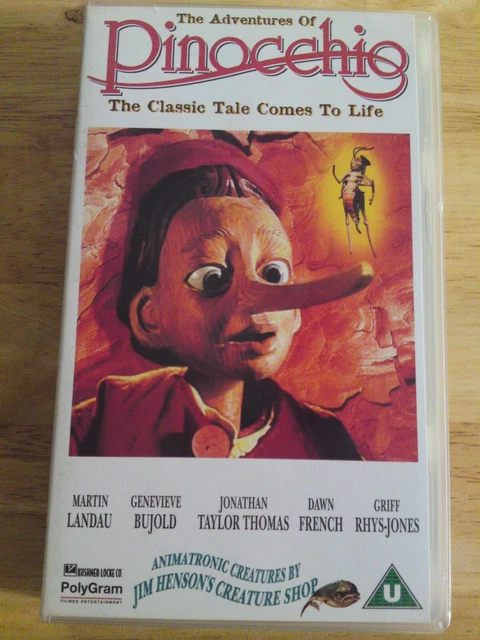 VHS VIDEO TAPE “The Adventures Of Pinocchio”, part animation PolyGram ...
