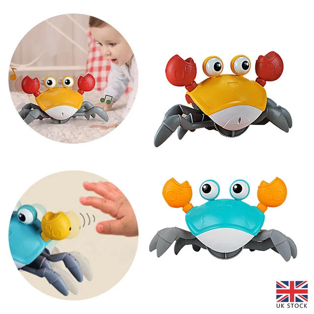 BABY KIDS MOVING Toy Electric Crawling Crab LED Light Music Interactive ...