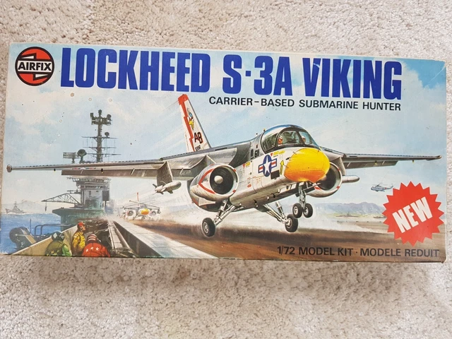 VINTAGE AIRFIX 1:72 Scale Lockheed S-3A Viking Carrier-Based Sub-Hunter ...