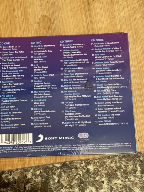 Now Thats What I Call 12” 80s Various Artists 4 Cd Set 2021 £10 00