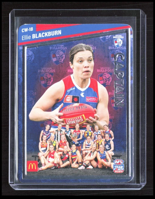 AFL 2024 TEAMCOACH Mcdonalds Captain Bulldogs Ellie Blackburn CW-18 CB ...