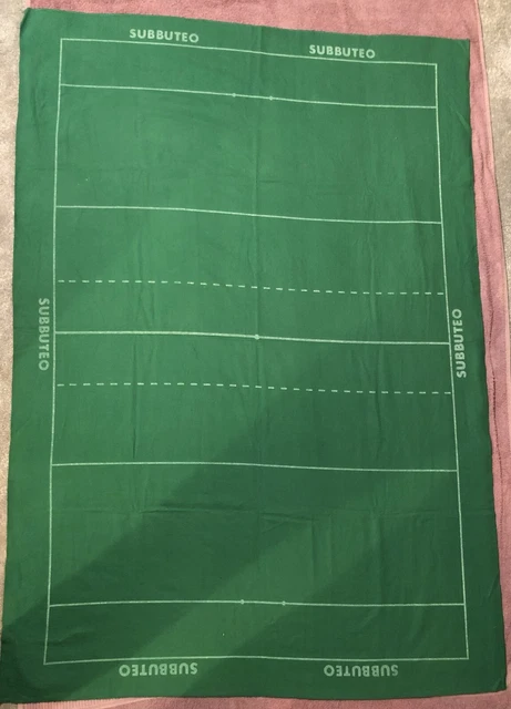 1970S SUBBUTEO TABLE RUGBY HEAVY BAIZE PITCH (Set RM) & SCRUMMER (Set ...