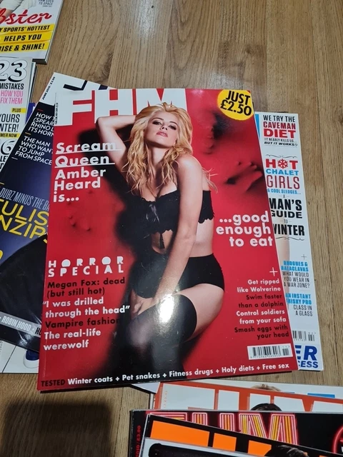 FHM MAGAZINE NOVEMBER 2009 Amber Heard Megan Fox Katie Cassidy Ben ...