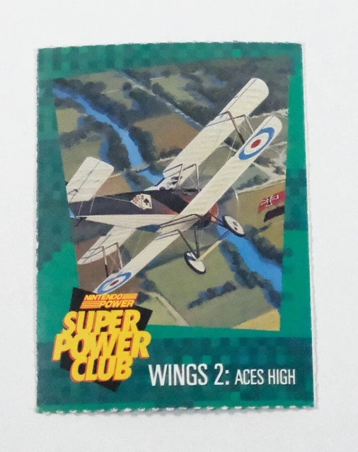 NINTENDO POWER SUPER Power Club Magazine Card #29 Wings 2 Aces High £4. ...