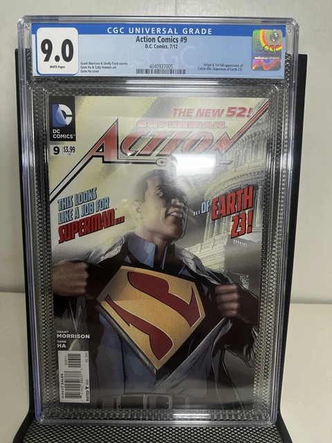 ACTION COMICS #9 CGC 9.0. 1ère Calvin Ellis Superman Earth-23 pages ...