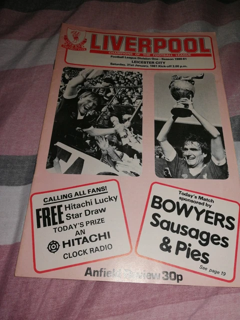LIVERPOOL FC PROGRAMMES 1980/81 X 8. Very Good Condition. LFC £1.16 ...