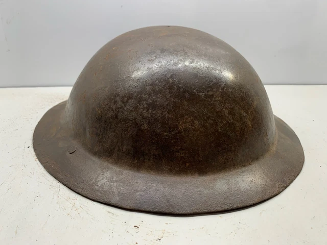 ORIGINAL BRITISH ARMY Mk1* Brodie Helmet - WW1 / WW2 Combat Sevice ...