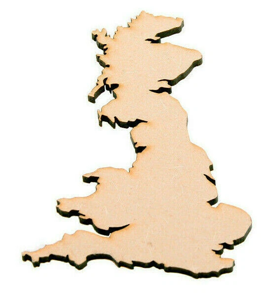 MAP OF UK Wooden Outline Cut out, British Map, United Kingdom Map ...