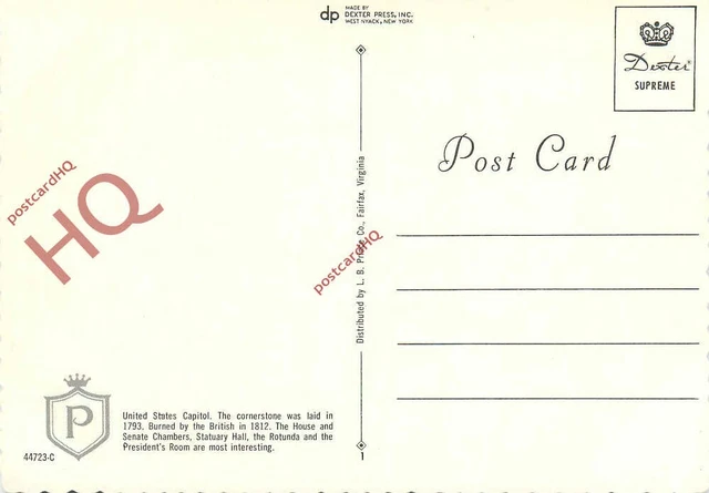 PICTURE POSTCARD- WASHINGTON D.C., U.S. Capitol Building £2.89 ...