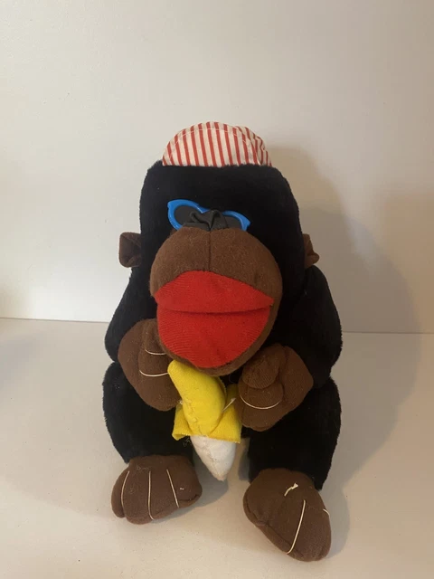 VINTAGE PMS GORILLA Plush Soft Toy Ape Monkey With Sunglasses & Banana ...