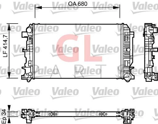 RADIATEUR REFROIDISSEMENT MOTEUR pour Mercedes Benz 2006-2013 2E0121253 ...