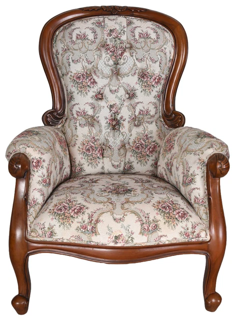 BIBLIOTHEKSSESSEL CHIPPENDALE SESSEL Gobelin Mahagoni Armlehnsessel Antik EUR 389,99 - PicClick DE