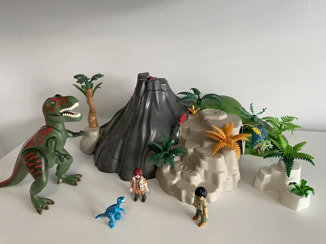PLAYMOBIL DINOSAURS EXPLODING Volcano Set With T Rex And Figures £24.99 ...